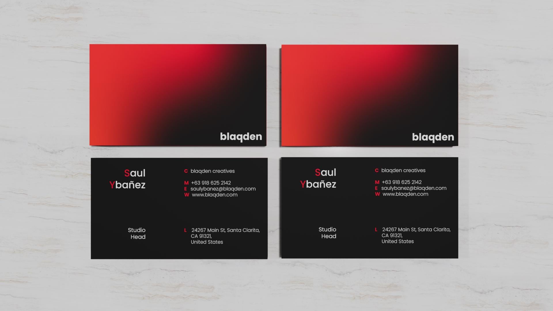 Minimalist Modern Gradient Fire, Business Card Template, Editable ...
