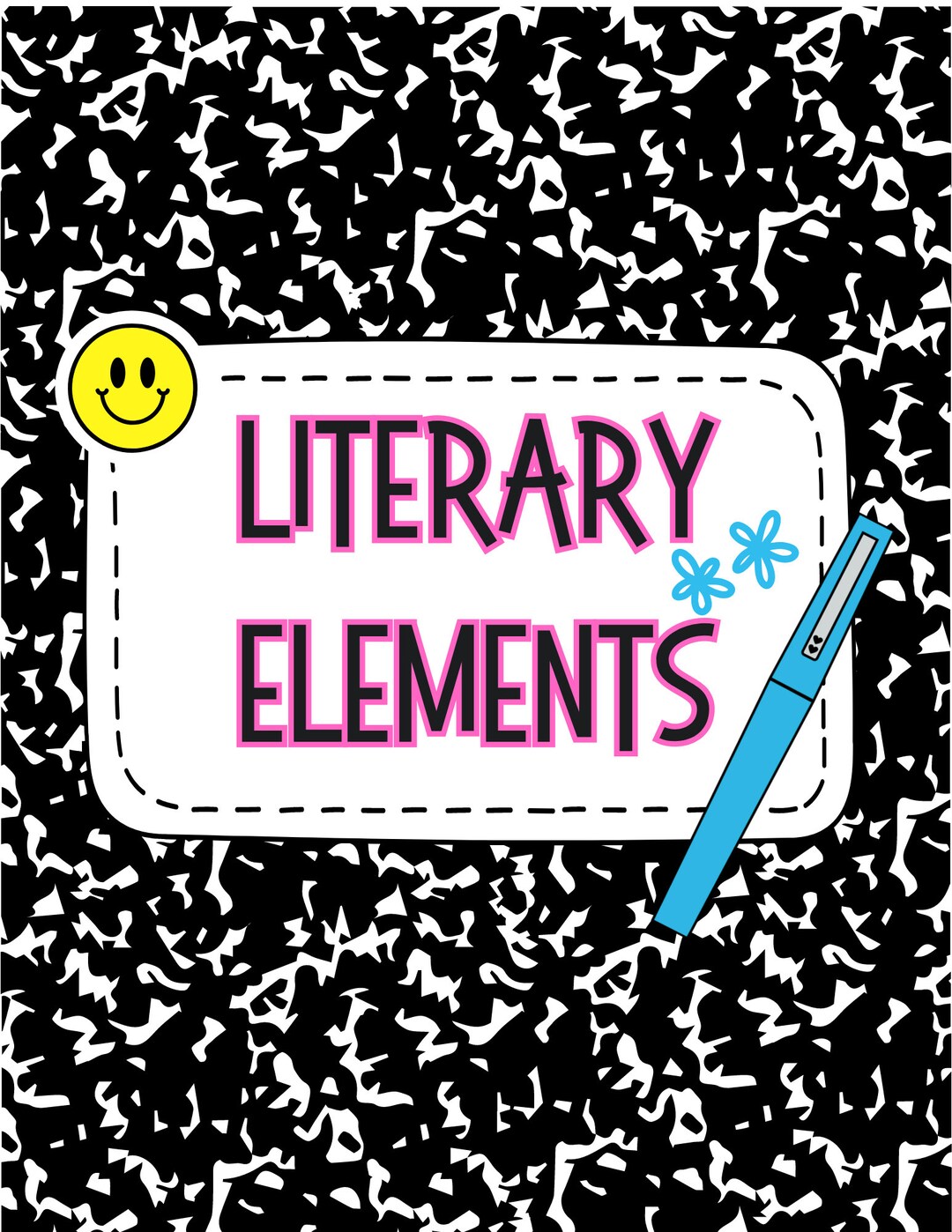 Literary Elements Posters- Composition Book Theme - Etsy