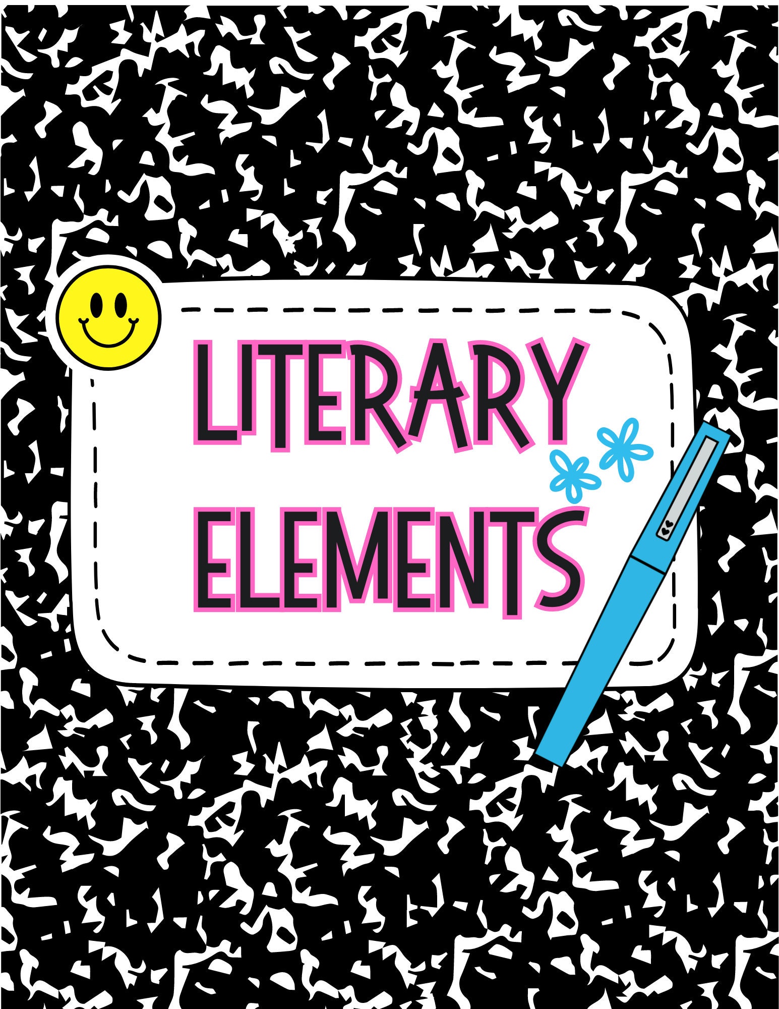 Literary Elements Posters- Composition Book Theme - Etsy