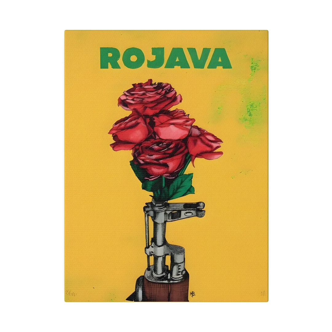 International Rojava Revolution Canvas Political Art Activist Wall ...