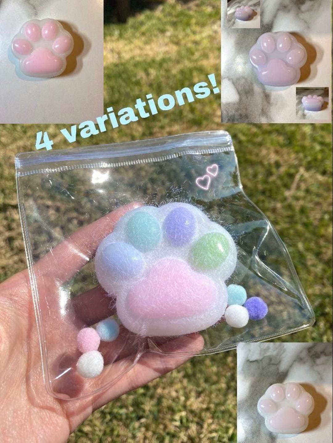 Squishy Cat Paw (4 Variations) | Taba Squishy | Stress-reliever Toy ...