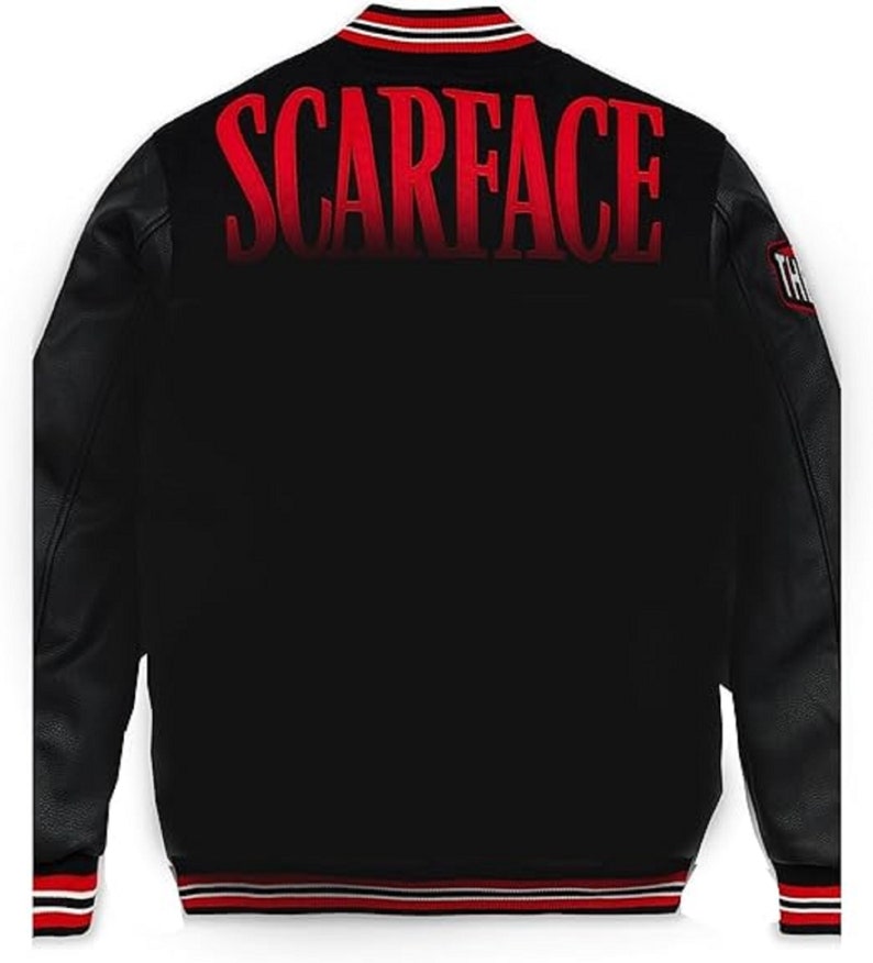 Scarface Varsity Jacket Wool and Faux Leather Sleeves Movie-inspired ...