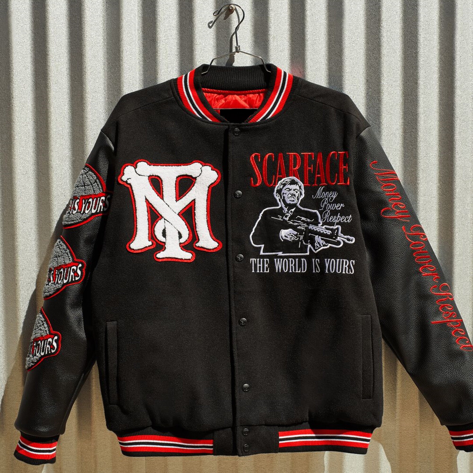 Scarface Varsity Jacket Wool and Faux Leather Sleeves Movie-inspired ...