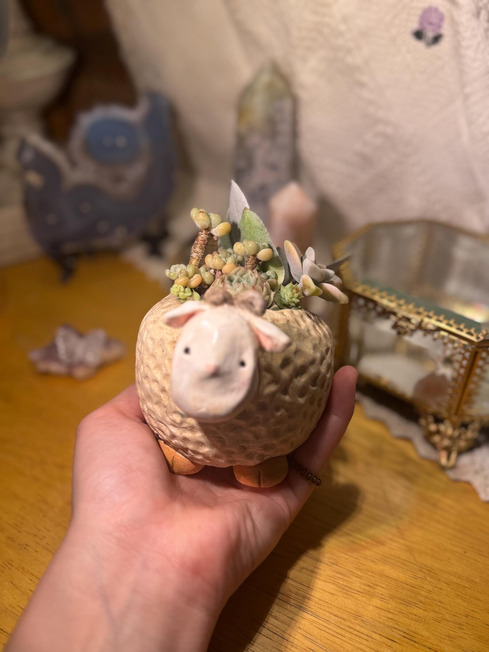 Sheep Ceramic Pot / Planter, Made to Order Lamb Ram - Etsy