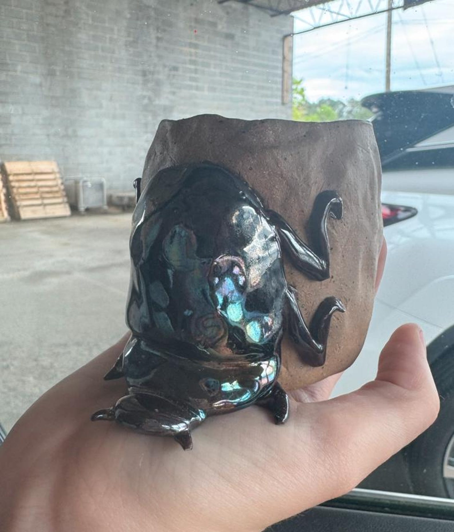 Dung Beetle Ceramic Pot / Planter, Custom Made Scarab Pottery - Etsy