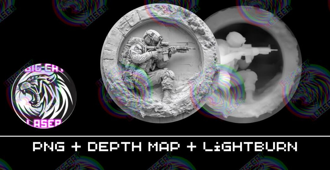 Digital Height Map Depth Map File for Lightburn 3d Laser PNG Download ...