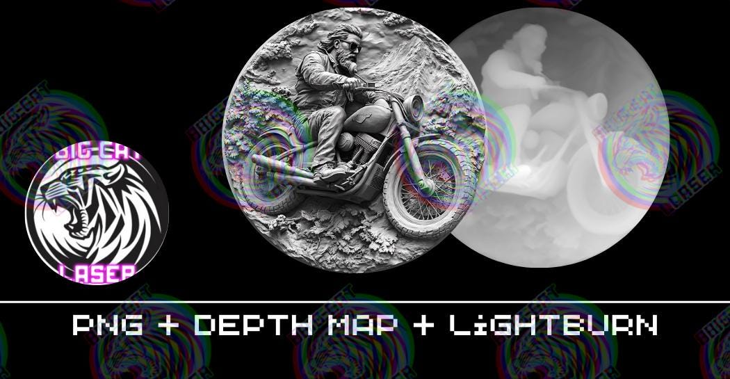 Digital Height Map Depth Map File for Lightburn 3d Laser PNG Download ...