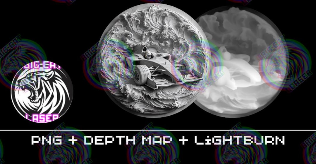 Digital Height Map Depth Map File for Lightburn 3d Laser PNG Download ...