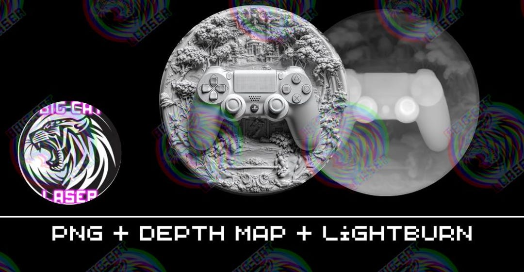 Digital Height Map Depth Map File for Lightburn 3d Laser PNG Download ...