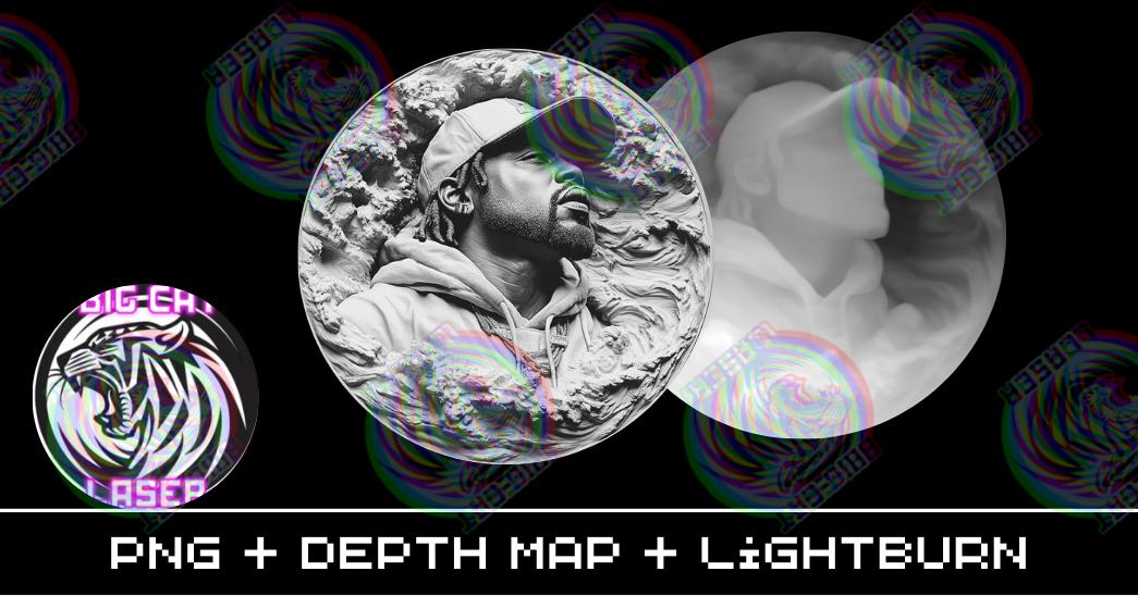 Digital Height Map Depth Map File for Lightburn 3d Laser PNG Download ...