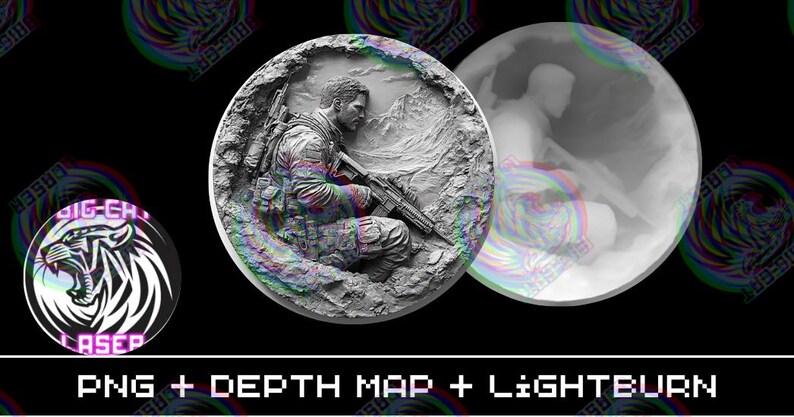Digital Height Map Depth Map File for Lightburn 3d Laser PNG Download ...