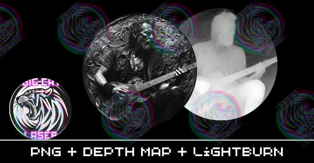 Digital Height Map Depth Map File for Lightburn 3d Laser PNG Download ...