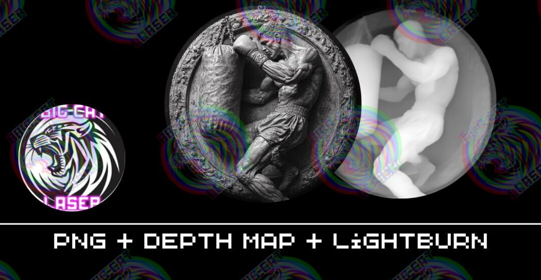 Digital Height Map Depth Map File for Lightburn 3d Laser PNG Download ...