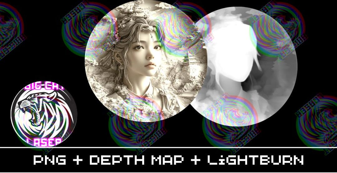 Digital Height Map Depth Map File for Lightburn 3d Laser PNG Download ...