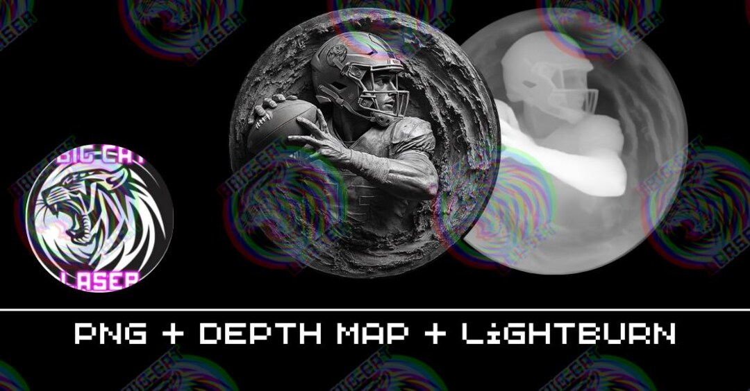 Digital Height Map Depth Map File for Lightburn 3d Laser PNG Download ...