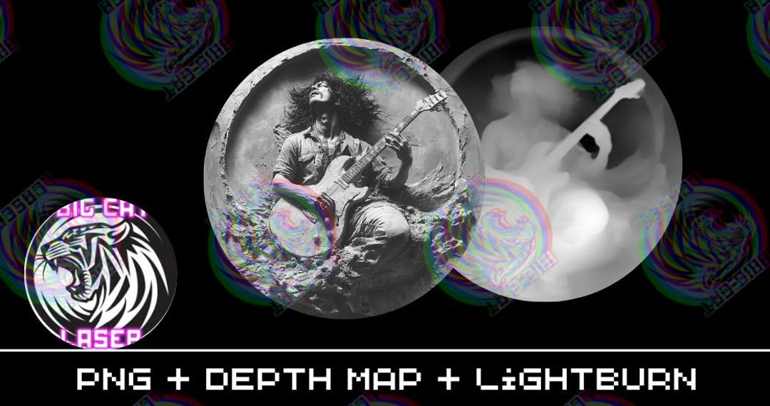 Digital Height Map Depth Map File for Lightburn | 3d Laser PNG Download ...