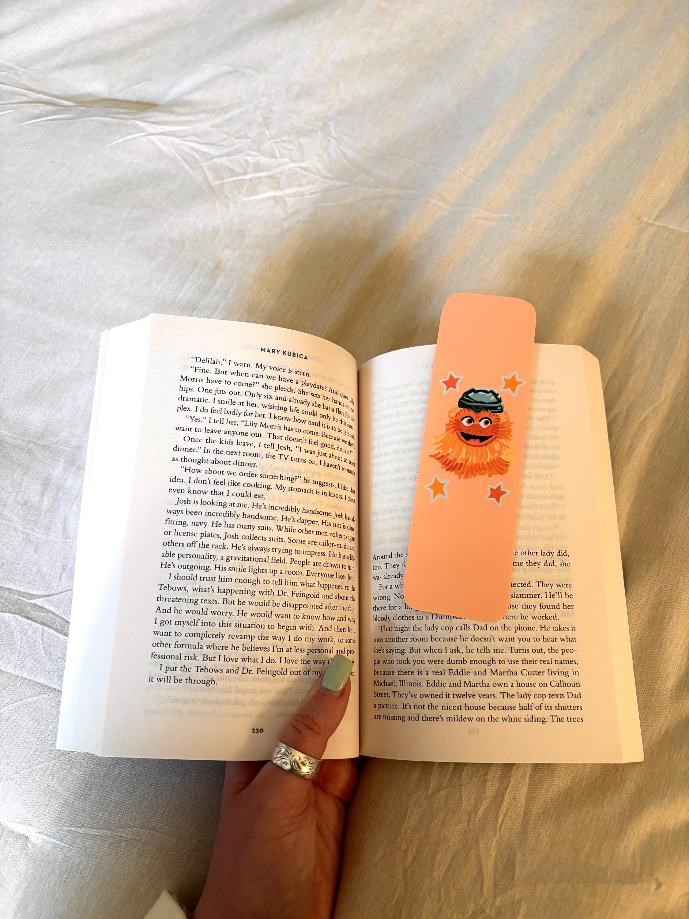 Gritty Laminated Handmade Flyers Mascot Bookmark | Bookish Gift for ...