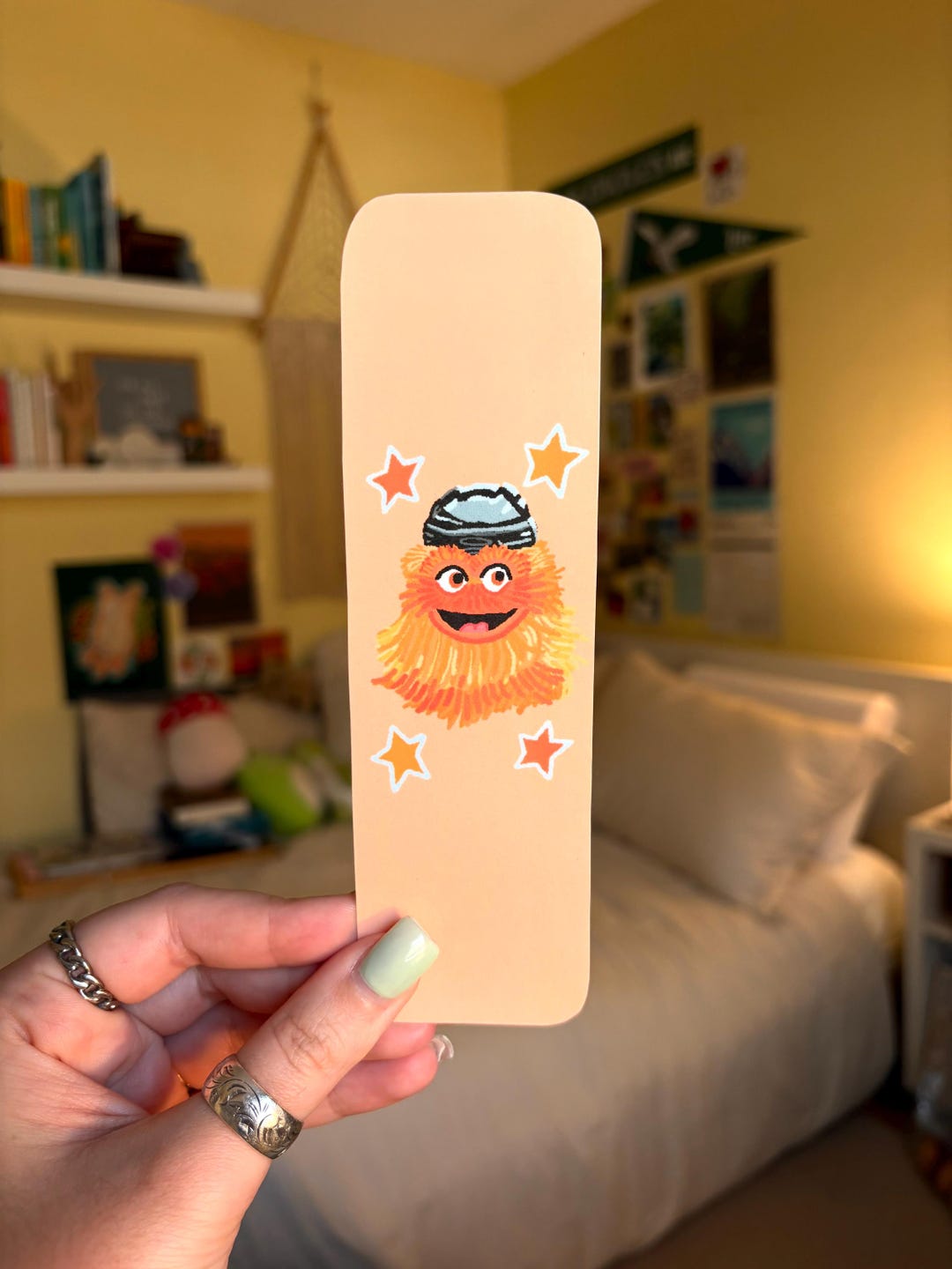 Gritty Laminated Handmade Flyers Mascot Bookmark | Bookish Gift for ...