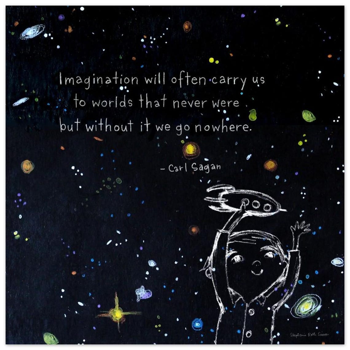 Imagination Carl Sagan Premium Matte Paper Poster (legacy) 20 X 20″ - Etsy
