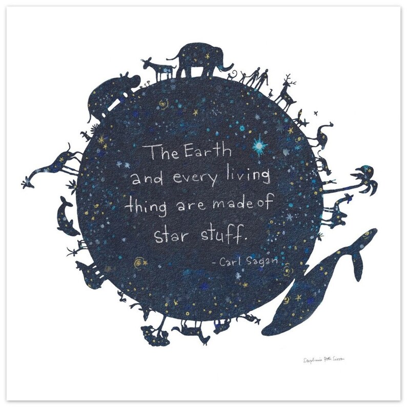 Star Stuff, Carl Sagan, Astronomy, Cosmos, Night Sky, Nursery Art, Kids ...