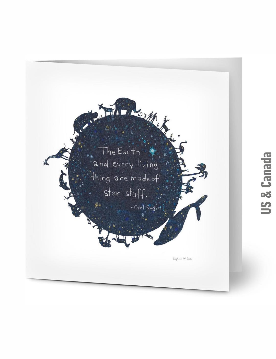 Star Stuff Carl Sagan Quote - 10 Greeting Cards, Hand-drawn Cosmic ...