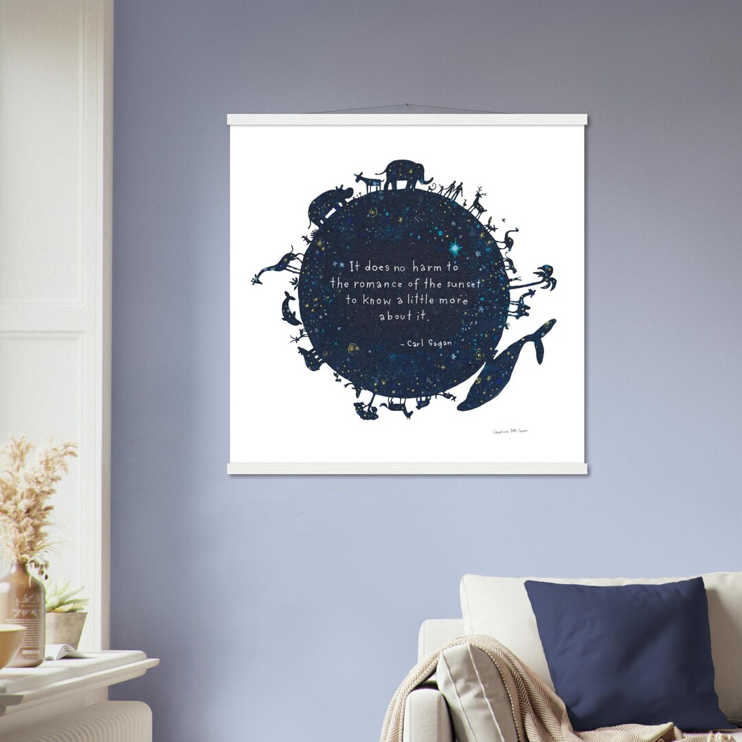 Carl Sagan 'star Stuff' Poster: Cosmic Animal Art With Magnetic Hanger ...