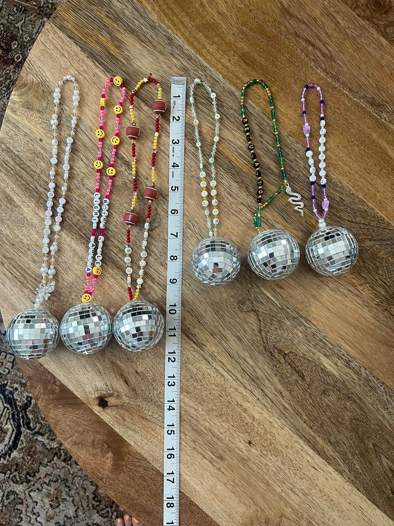 Lights, Camera, Smile ICDIWABH Mirror Ball/disco Car Charm - Etsy