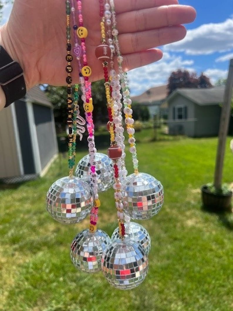 Lights, Camera, Smile ICDIWABH Mirror Ball/disco Car Charm - Etsy