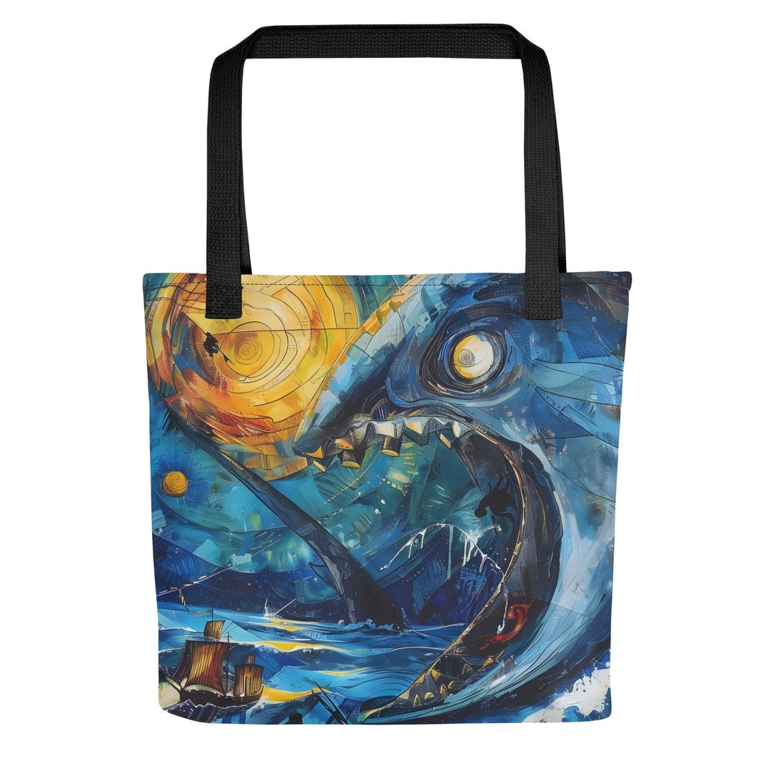 Tote Bag - Van Gogh Style Moby Dick Fanart - Etsy