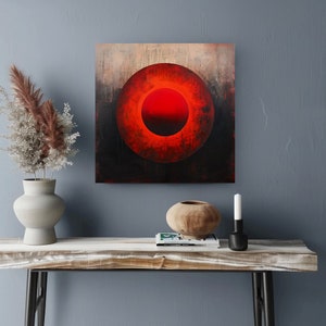 Striking Modernist Abstract Red Eye Wall Art Print on Poster - Etsy
