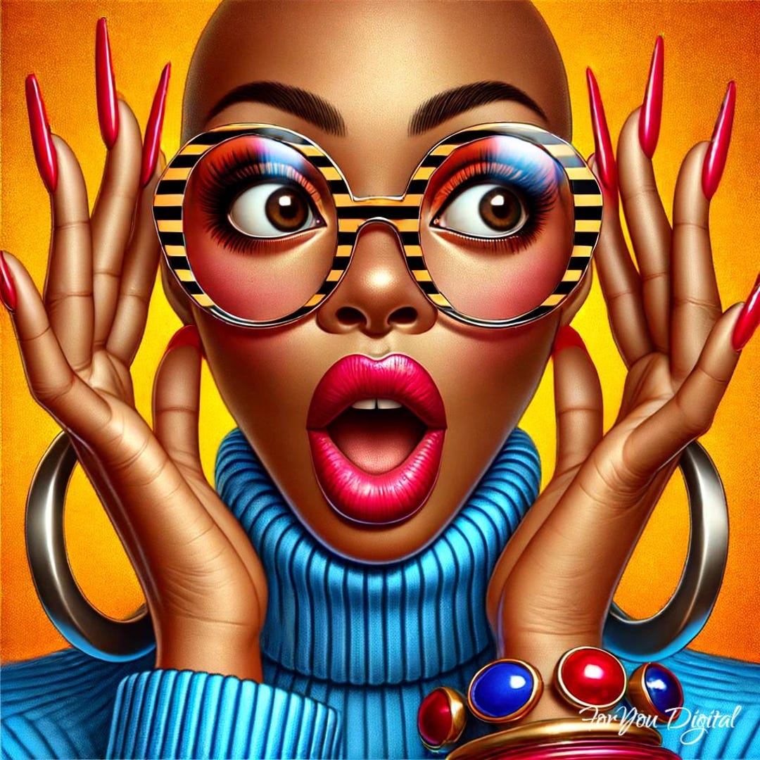 Colorful African American Pop Art Print Digital Download Modern ...