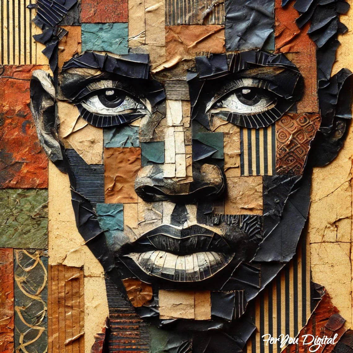 African Wall Art for Living Room Bold African American Man Portrait ...