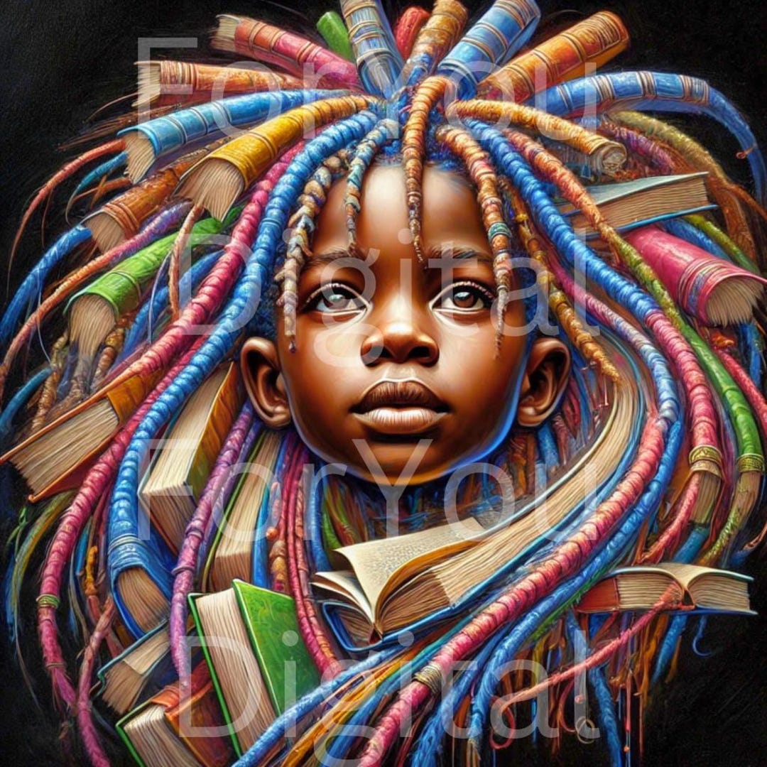 Books and Dreads: Unique African American Art for Knowledge Lovers - Etsy