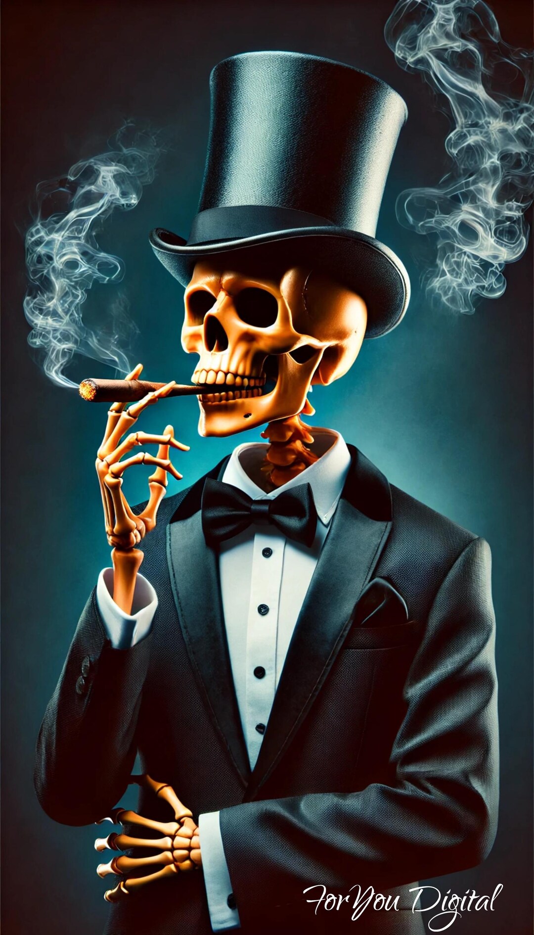 Dapper Skeleton Art Print, Gothic Decor, Halloween Decor, Skeleton ...