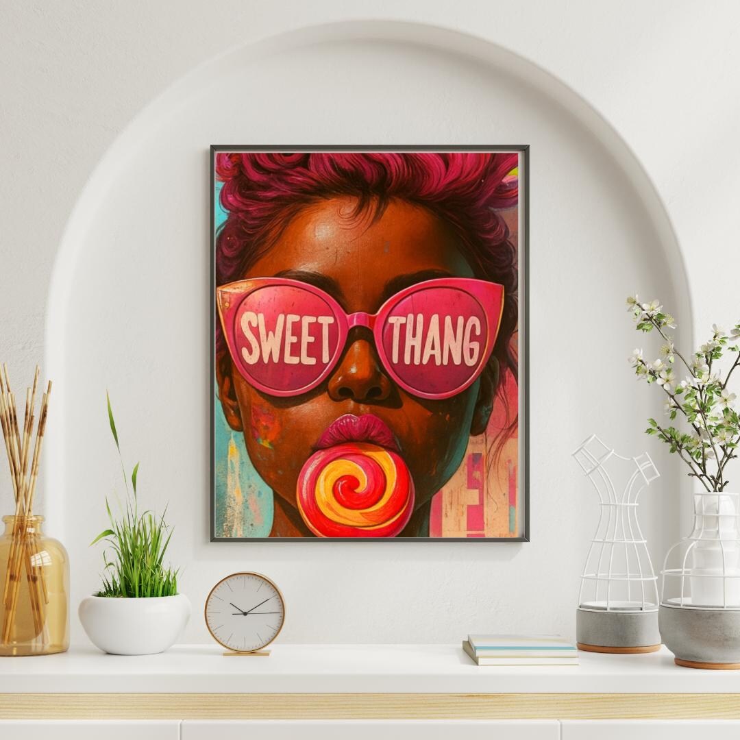 Afro Pop Sweet Thang Wall Art - Etsy