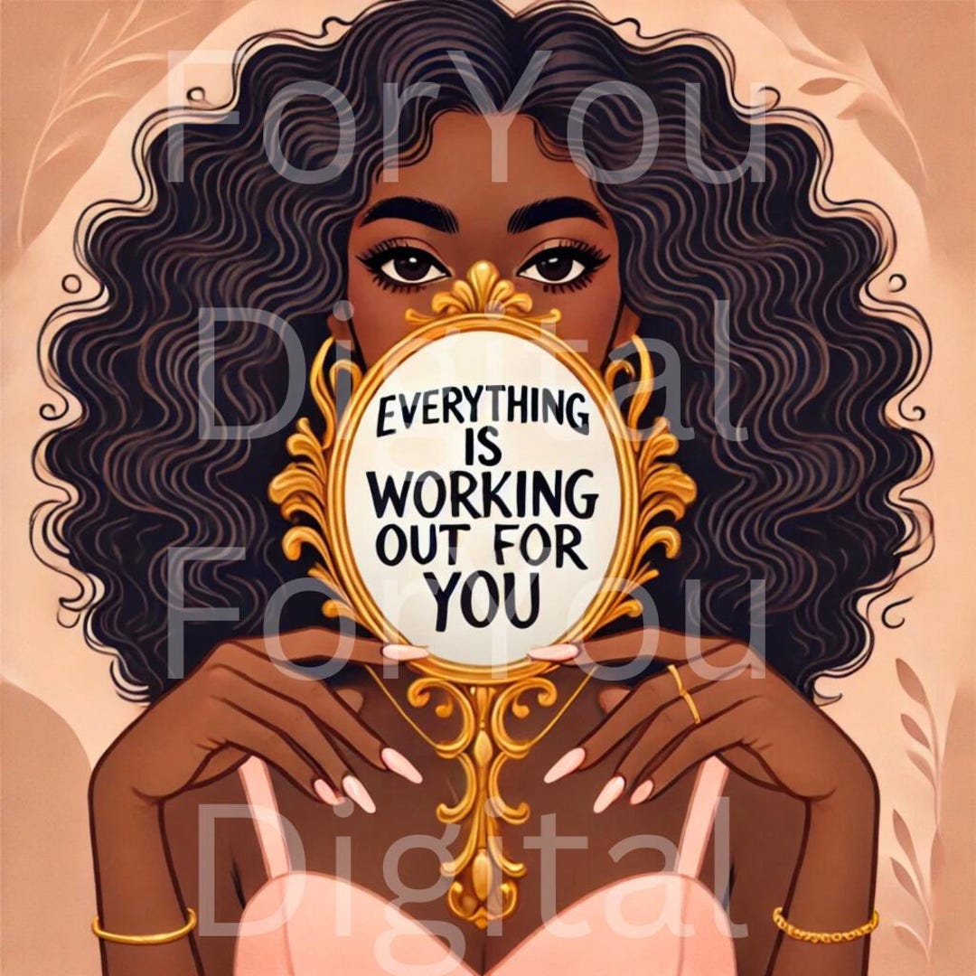 Empowering Black Woman Digital Art Print: Self-love Affirmation Wall ...