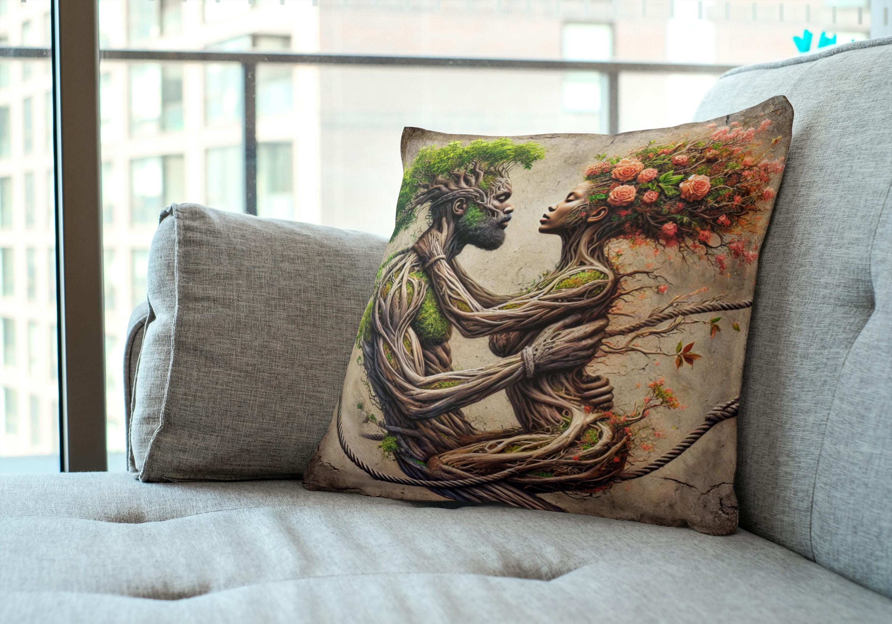 Nature & Romance Surreal Artwork, Afrocentric Tree Couple Digital Art ...