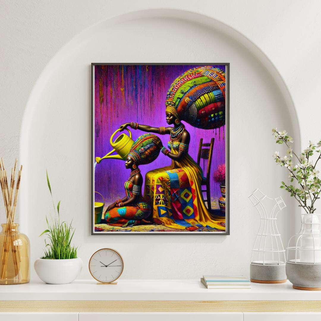 African Motherhood Afrocentric Art Print - Etsy