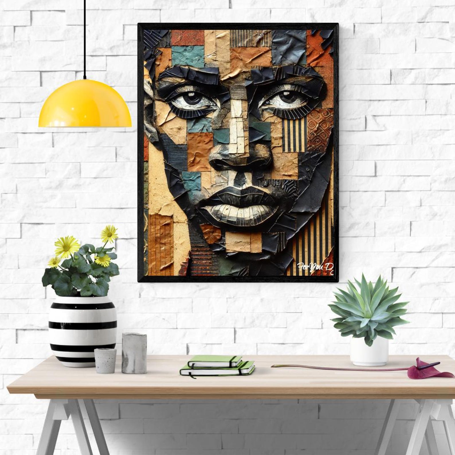 African Wall Art for Living Room Bold African American Man Portrait ...