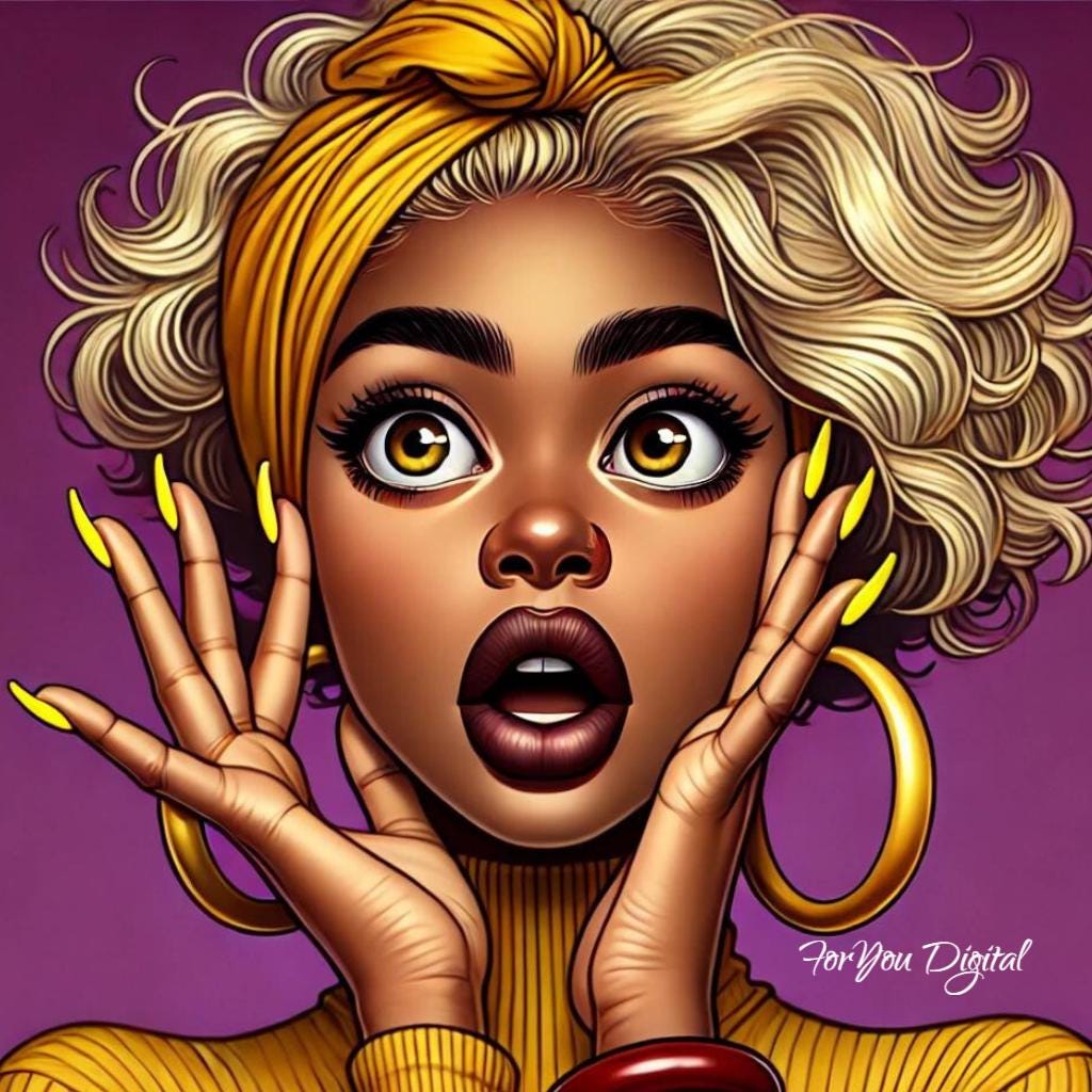 African American Pop Art Inspiration: Digital Printable Wall Decor Ai ...