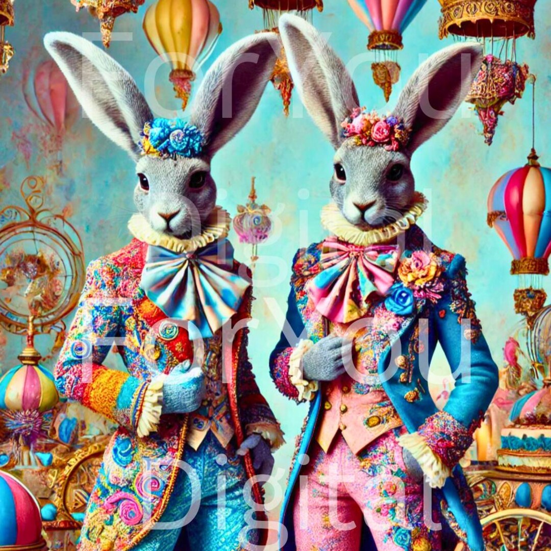 Steampunk Hare Art: Anthropomorphic Rabbit Fantasy Art for Wonderland ...