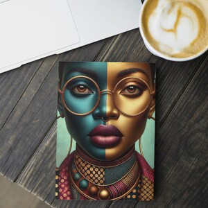 Empowering Black Woman Portrait: Geometric Digital Art Print - Bold ...