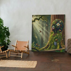 Afrocentric Mother Earth Wall Art – African American Nature Goddess ...