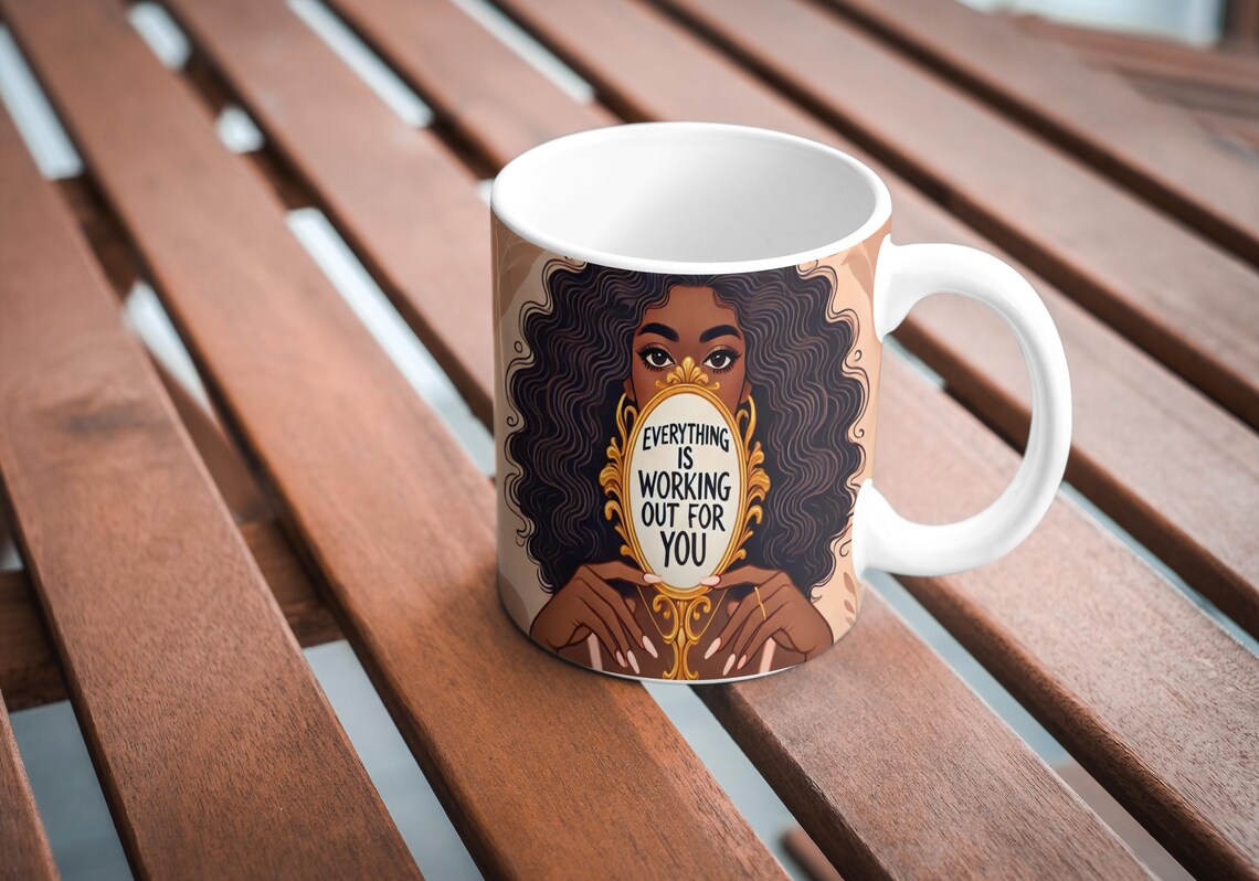 Empowering Black Woman Digital Art Print: Self-love Affirmation Wall ...