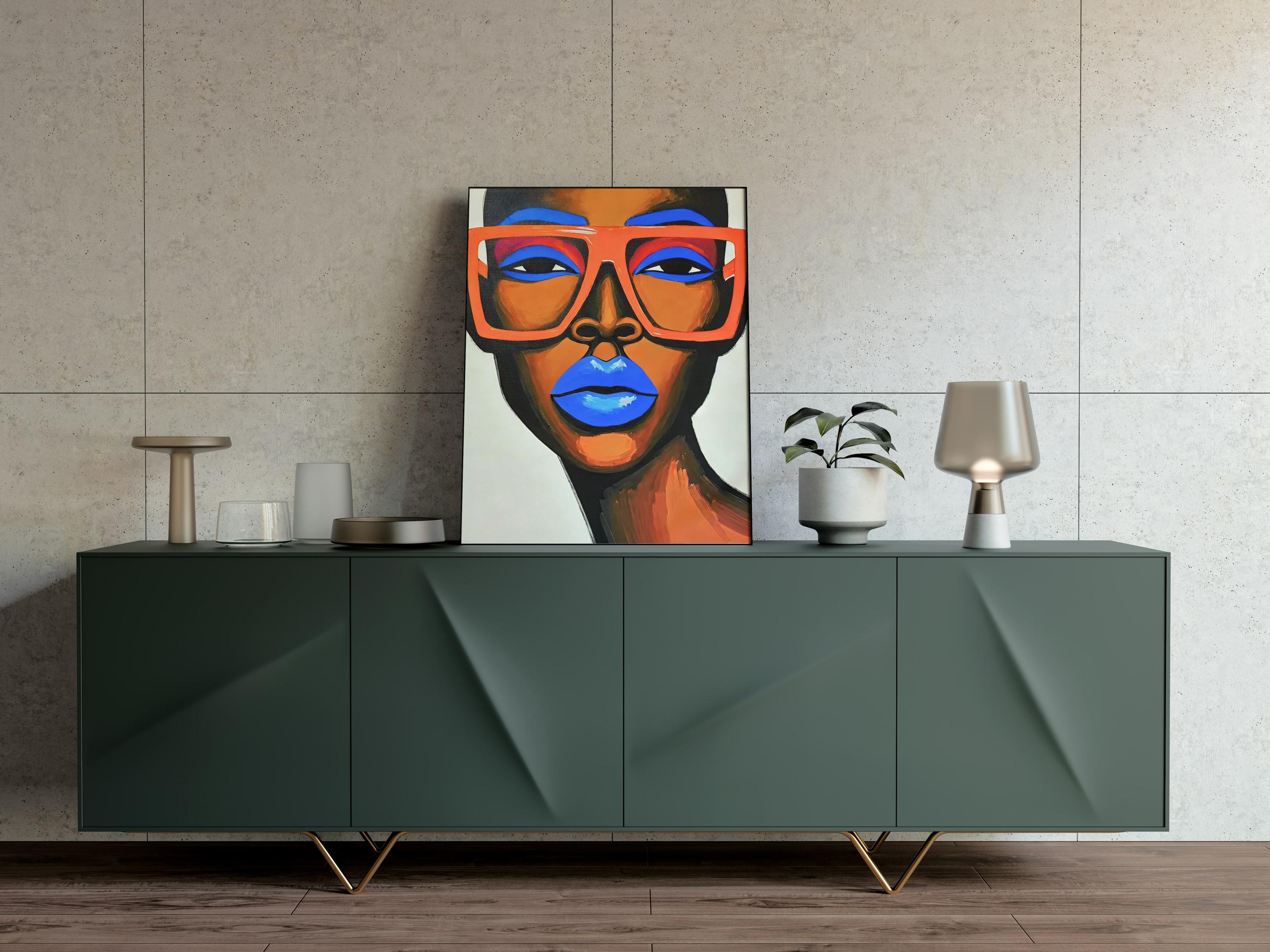 Vibrant Afro Pop Art Portrait: Bold and Unapologetic Wall Decor for ...