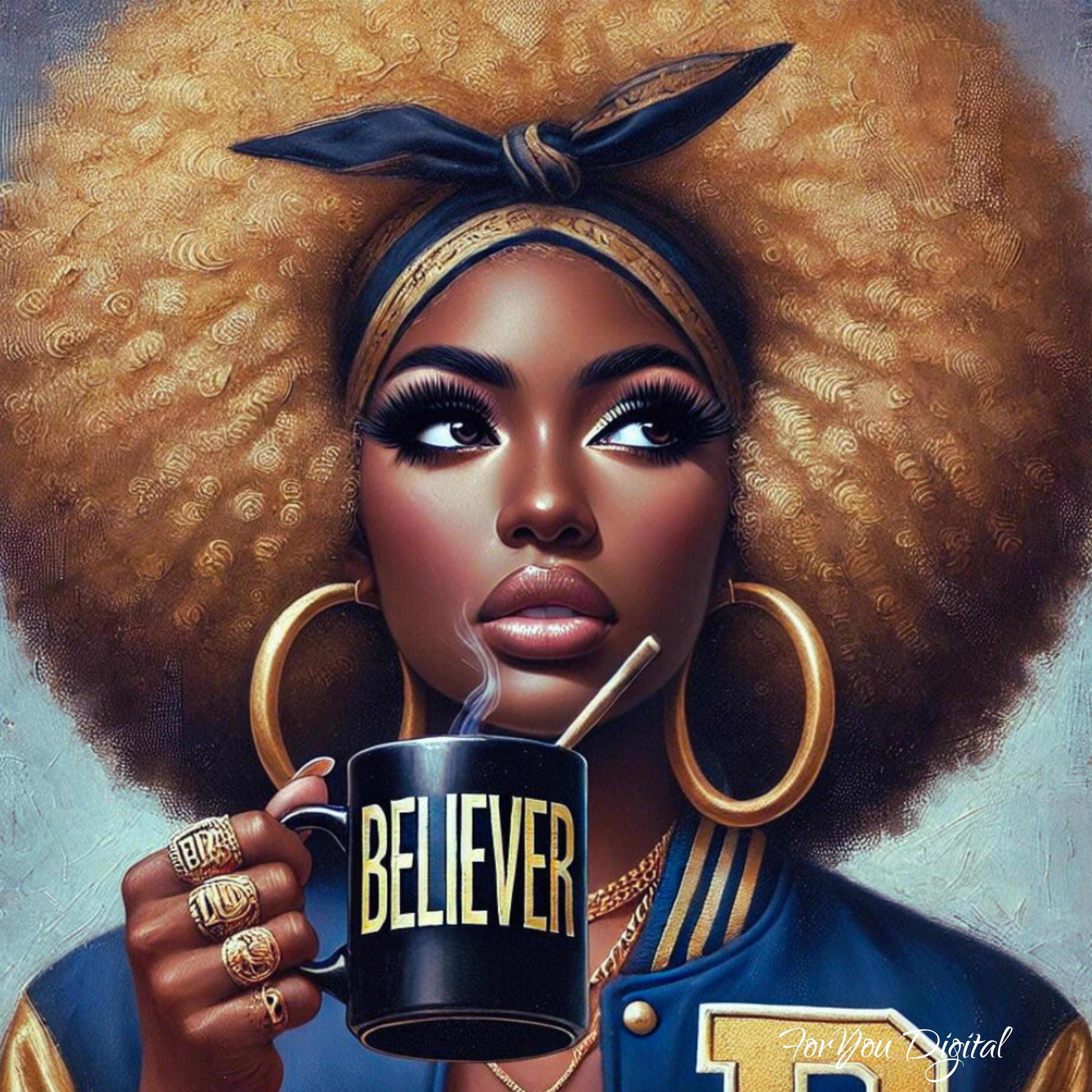 Empowering Afrocentric Art Print, Instant Download, Ethnic Decor ...