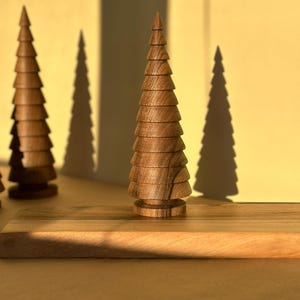 Handcrafted Walnut Wooden Christmas Tree: Festive Holiday Decor - Etsy