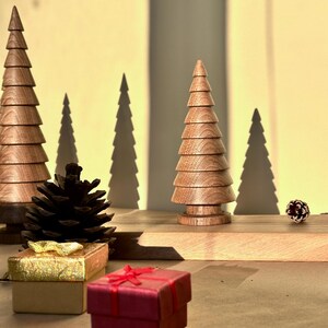 Handmade Walnut Wood Christmas Tree Set: Holiday Table Decor - Etsy