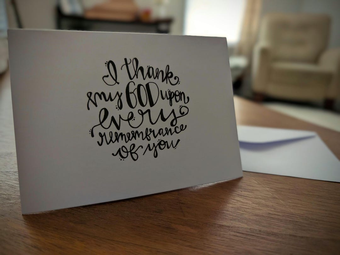 Thank You/thinking of You Note Card (set of 10-matte) - Etsy