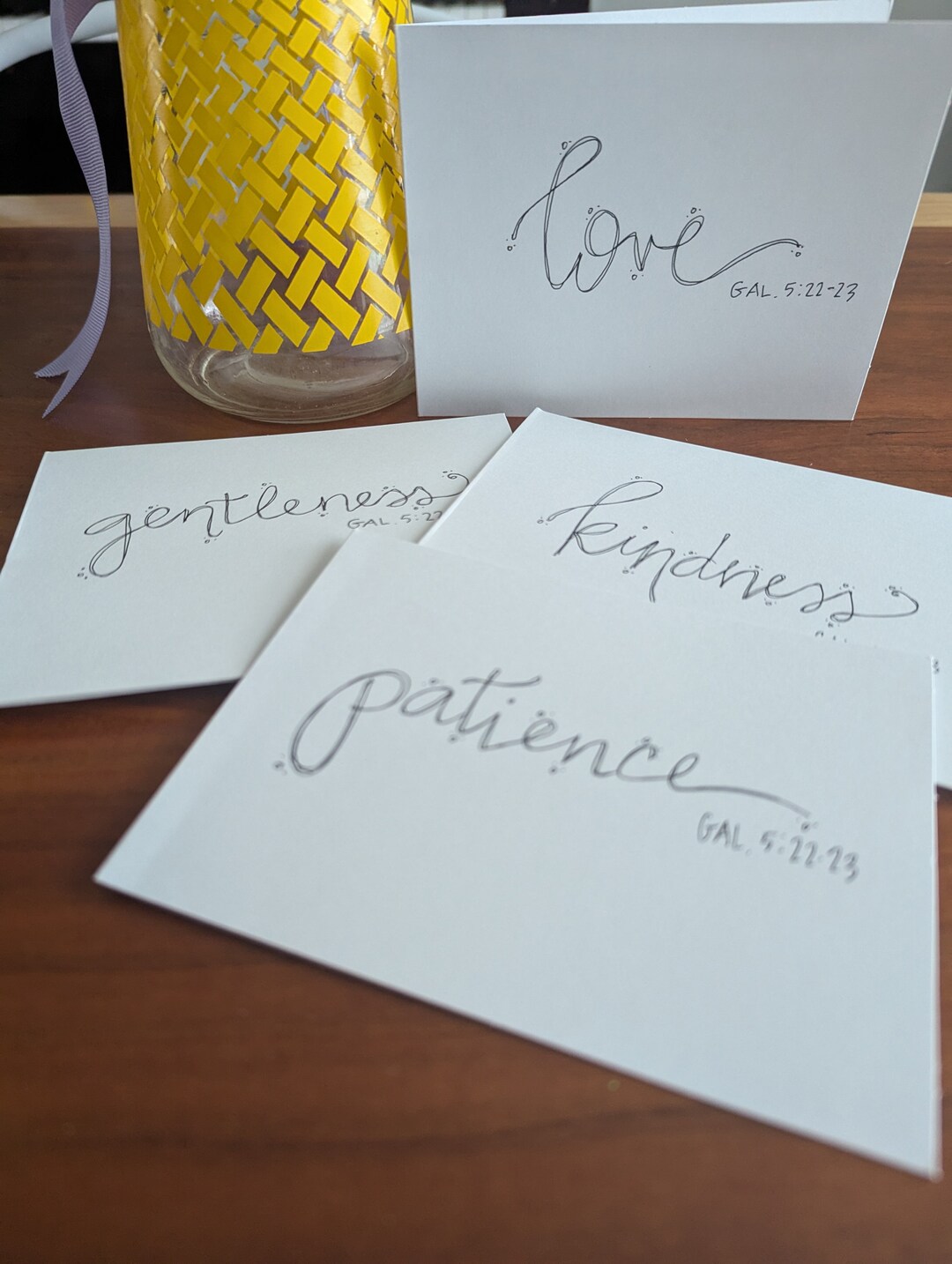 Fruit of the Spirit Hand Written Note Cards - Etsy